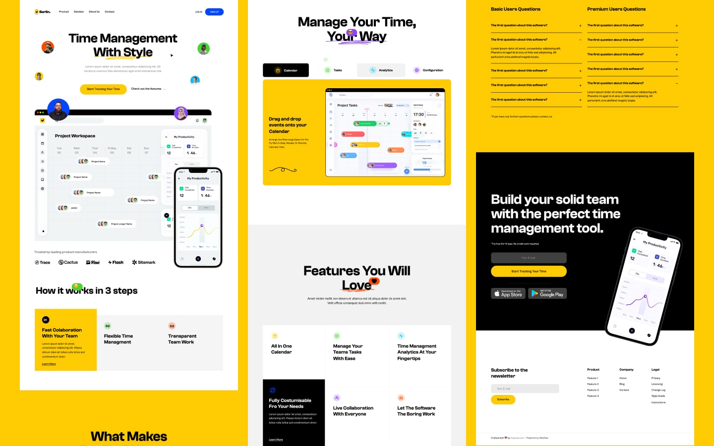 Berlin - SaaS Webflow Template | Wedoflow